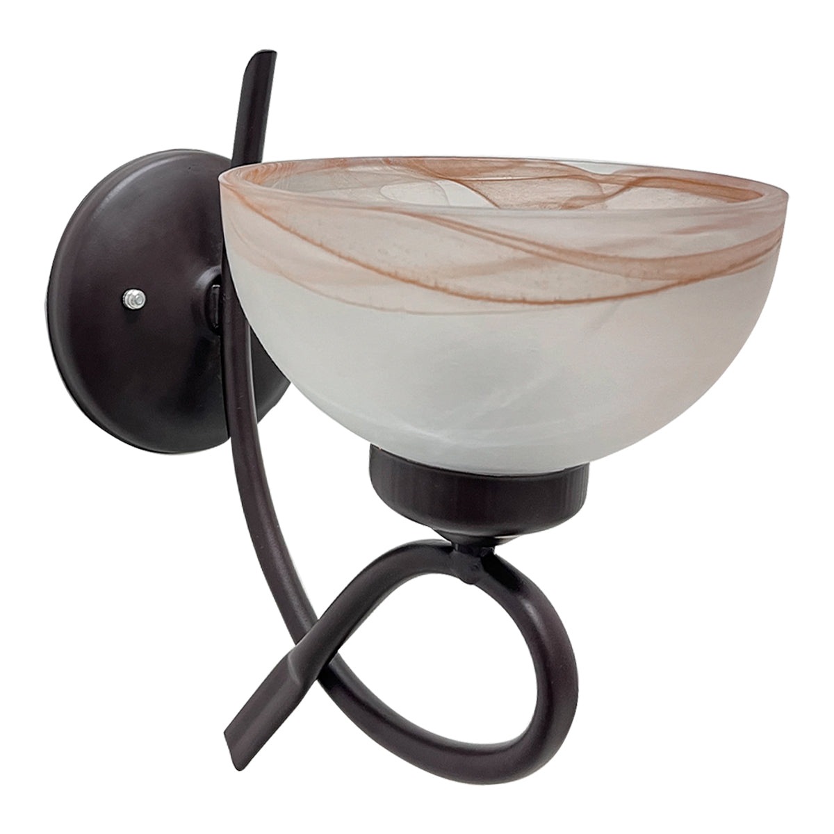 Arbotante 1000 Base Chocolate Pantalla 118 Tabaco – Luz Ideal