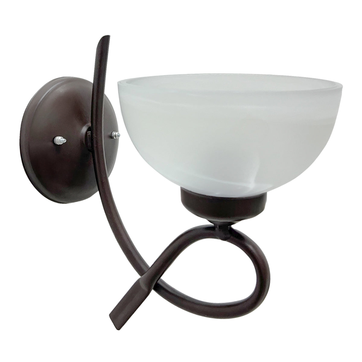 Arbotante 1000 Base Chocolate Pantalla 118 Blanco Marmoleado – Luz Ideal