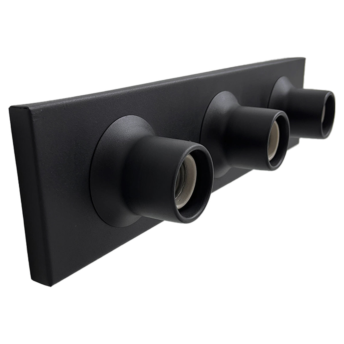 Arbotante Luz de Camerino 3 luces Negro – Luz Ideal